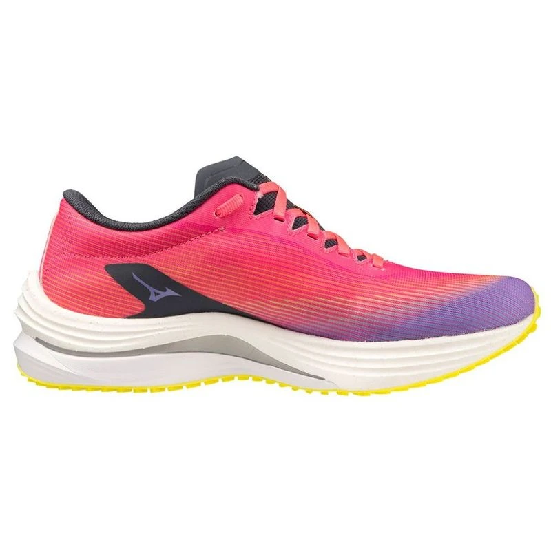 Mizuno Womens Wave Rebellion Flash Running Shoes (H-VisPink/Purple Pun