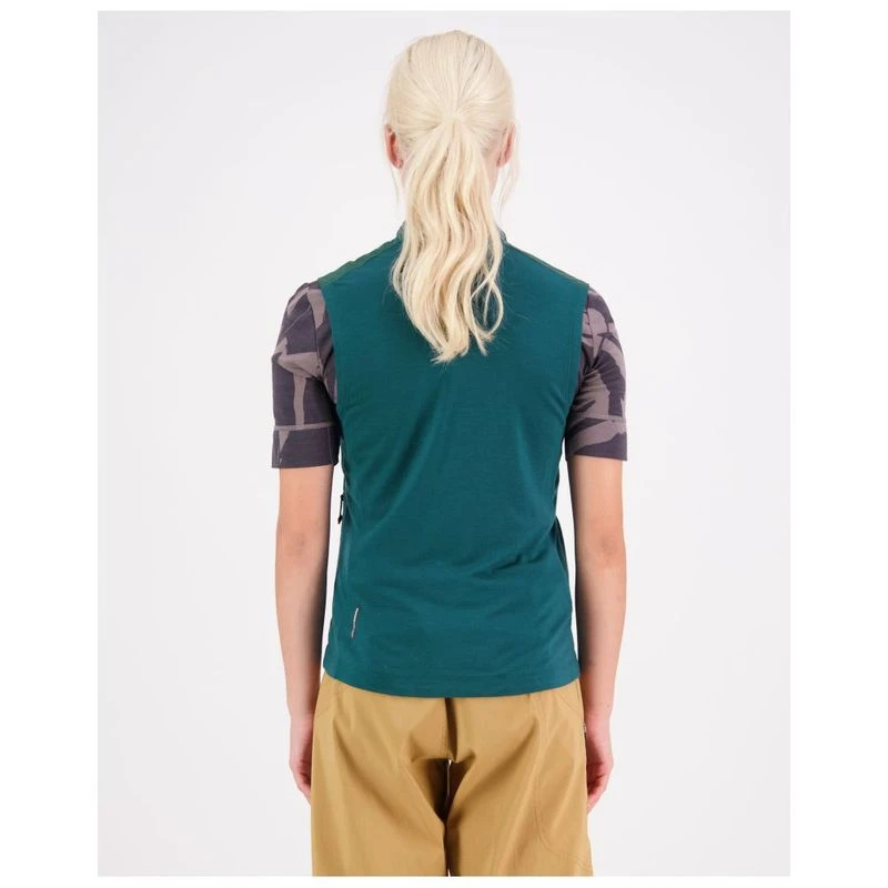 Mons Royale Womens Redwood Wind Vest Vest (Evergreen) | Sportpursuit.c