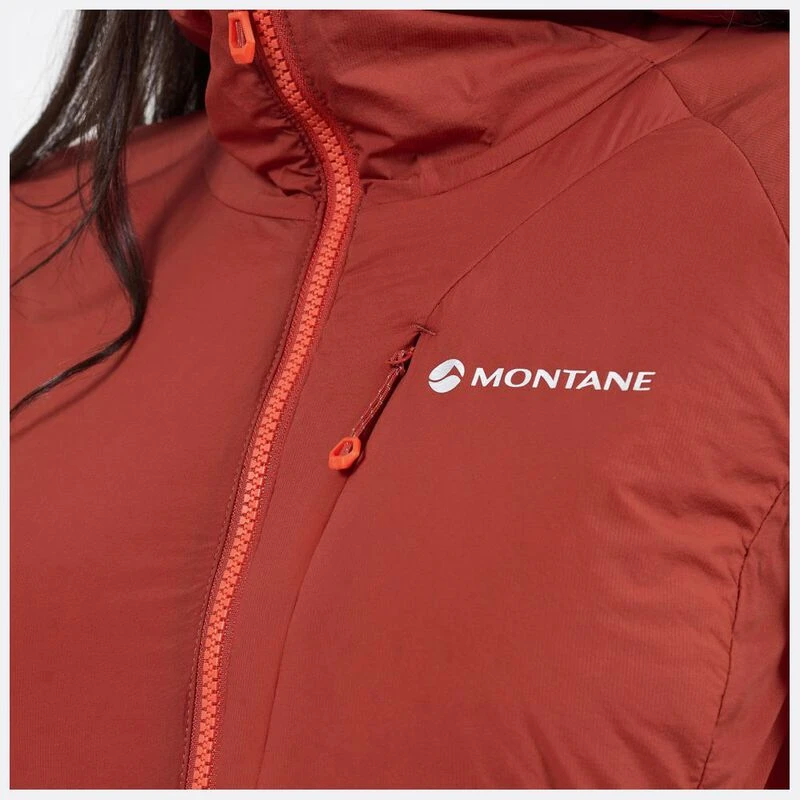 Montane Womens Fireball Hooded Insulated Jacket (Uluru Red) | Sportpur