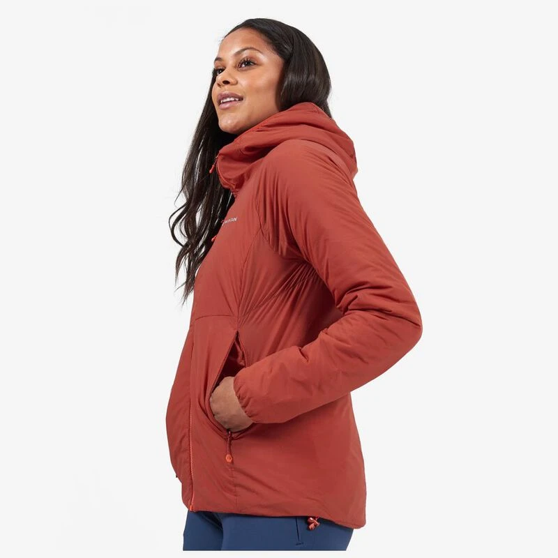 Montane Womens Fireball Hooded Insulated Jacket (Uluru Red) | Sportpur