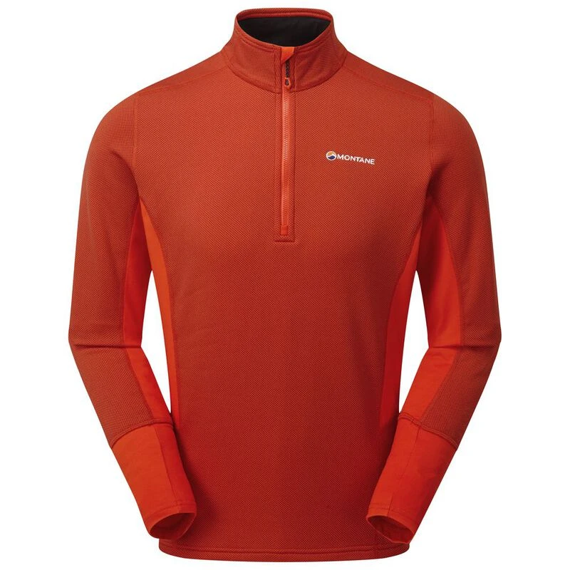 Montane Mens Iridium Hybrid Pullover (Firefly Orange) | Sportpursuit.c