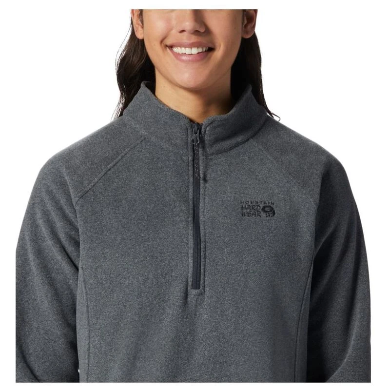 Mountain Hardwear Womens Polartec Microfleece 1/4 Zip Pullover (Foil G