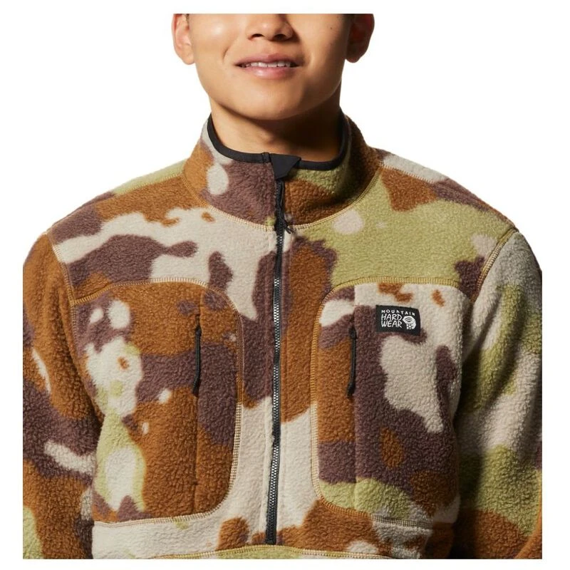 Mountain Hardwear Mens HiCamp Fleece Pullover (Corozo Nut Pines Camo)