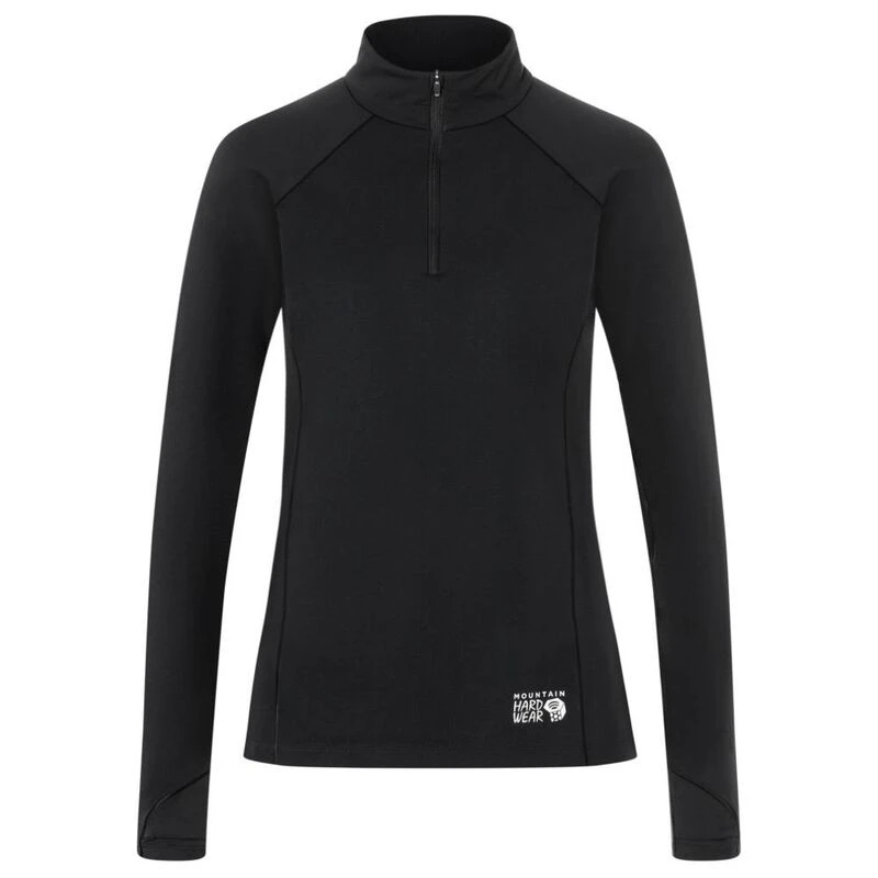 MountainHardwear Womens Mountain Stretch Half Zip Pullover (Black) | S