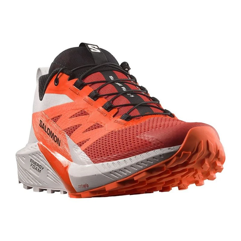 Salomon Mens Sense Ride 5 Trail Running Shoes Red Sportpursuit