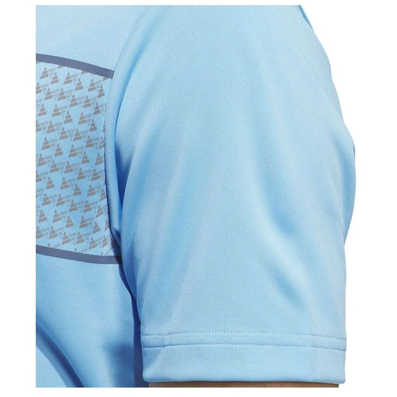 adidasGolf Mens Core CHST STR Polo (Blue) | Sportpursuit.com