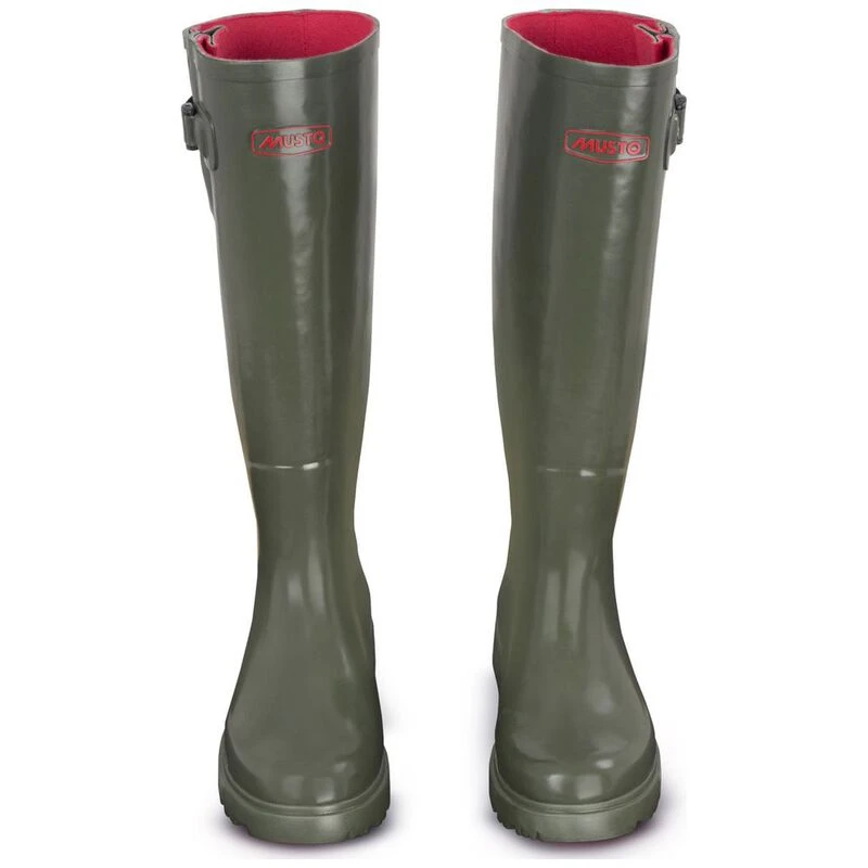 Musto Womens Burghley Wellington Boots (Dark Moss Gloss) | Sportpursui