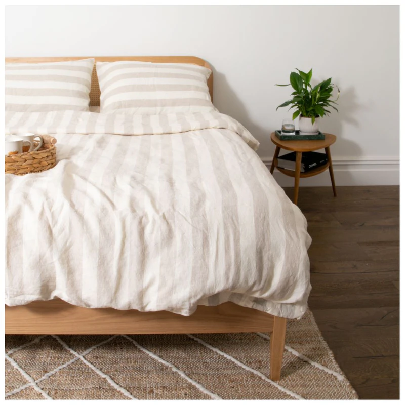 Native Natural Super King 100% Linen Duvet Cover (260x220cm) (Natural