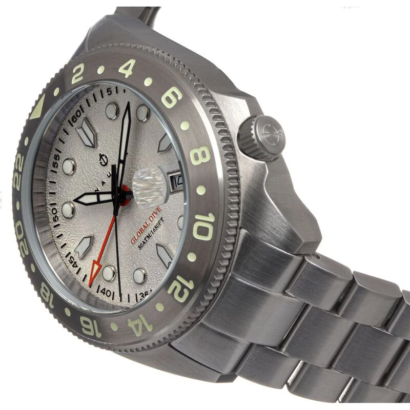 Nautis Mens Global Dive Bracelet Watch (White) | Sportpursuit.com