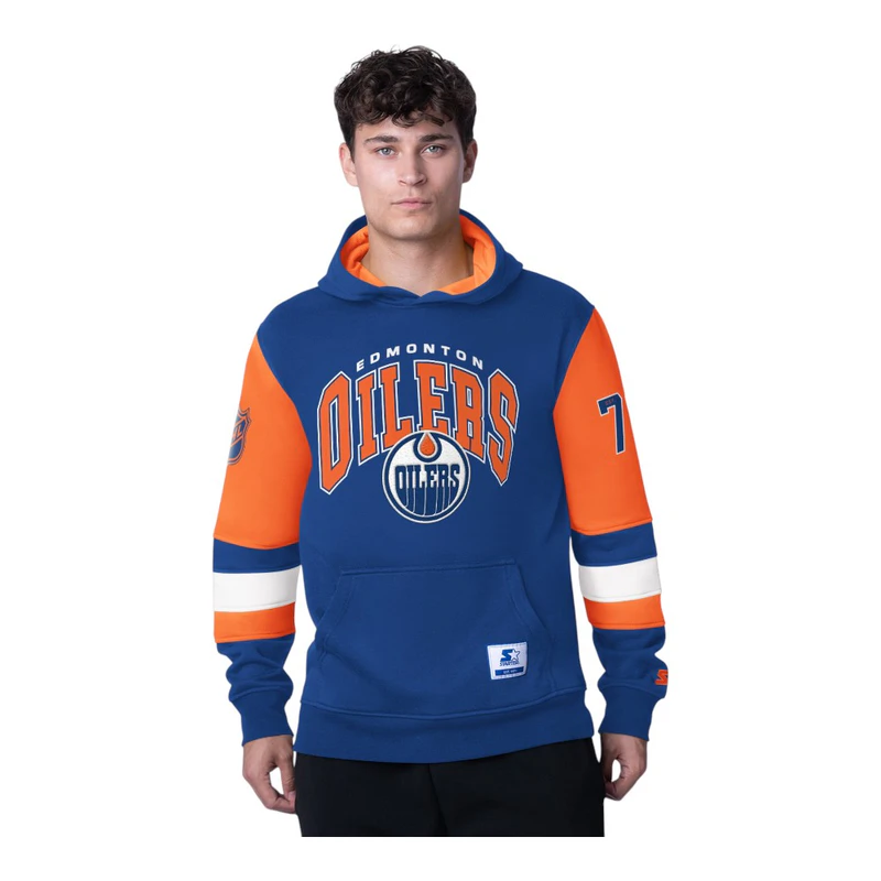 NHL Mens Edmonton Oilers Hoody (Blue/Orange/White) | Sportpursuit.com