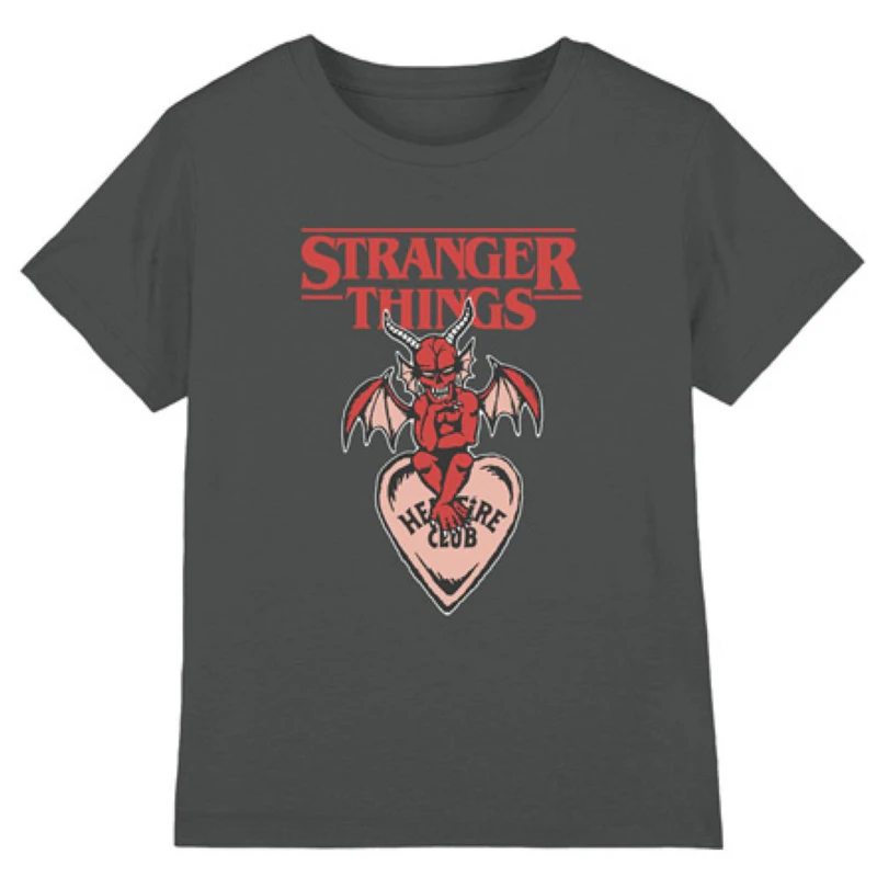 Netflix Collection Boys Stranger Things Hellfire Heart Short-Sleeve T-