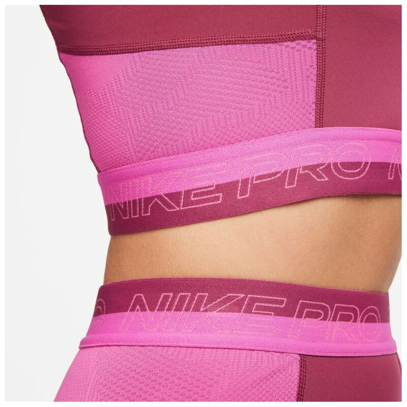 Nike Womens Pro Dri-FIT Vest (Rosewood/Active Fuchsia/Pinksicle) | Spo