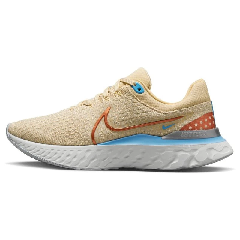 Nike Womens React Infinity Run Flyknit 3 Running Shoes (Yellow) | Spor