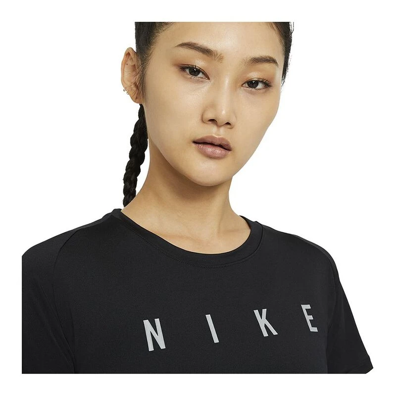 Nike Womens Run Division Miler Top (Black/Reflective Silver) | Sportpu