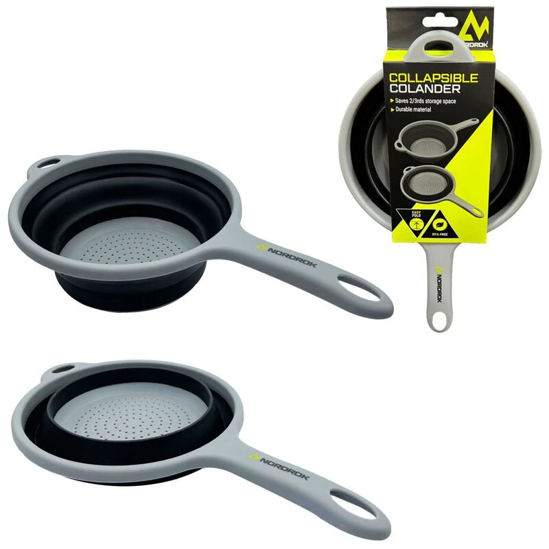 Nordrok Collapsible Colander (Black/Grey) | Sportpursuit.com