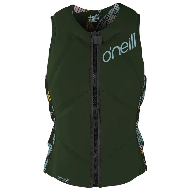 O'Neill Womens Slasher Comp Vest (Dark Olive/Black) | Sportpursuit.com