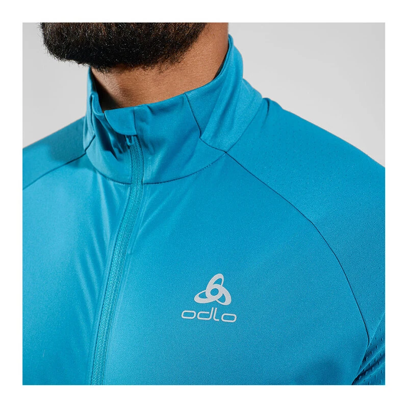 Odlo Mens Zeroweight Warm Hybrid Jacket (Blue) | Sportpursuit.com