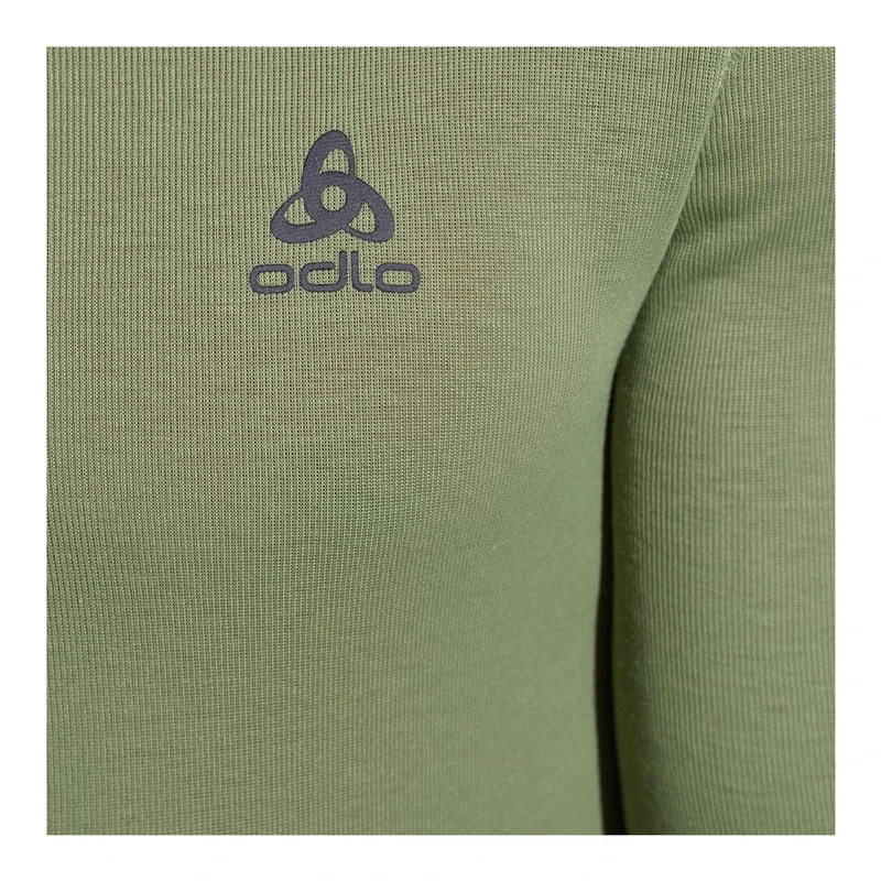 Odlo Mens Top Crew Neck LS Active Warm Eco Baselayer (Green) | Sportpu