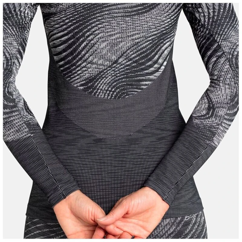 Odlo Womens Blackcomb Eco Baselayer (Black/Space Dye Underlay) | Sport