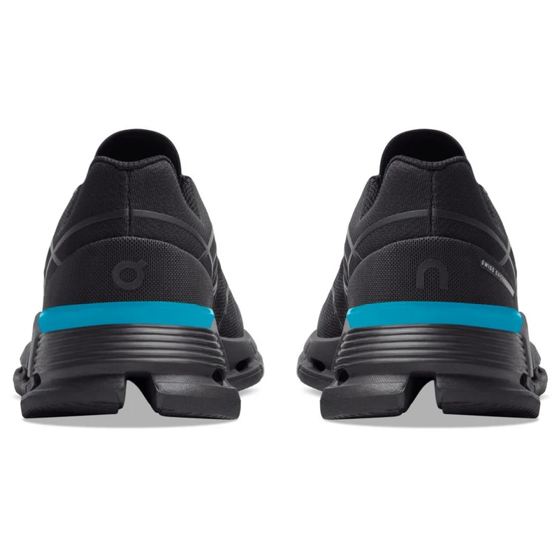On Running Womens Cloudnova Z5 1 Running Shoes (Black/Cyan) | Sportpur