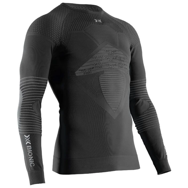 X-Bionic Mens Energizer 4.0 LS Baselayer (Anthracite/Pearl Grey) | Spo