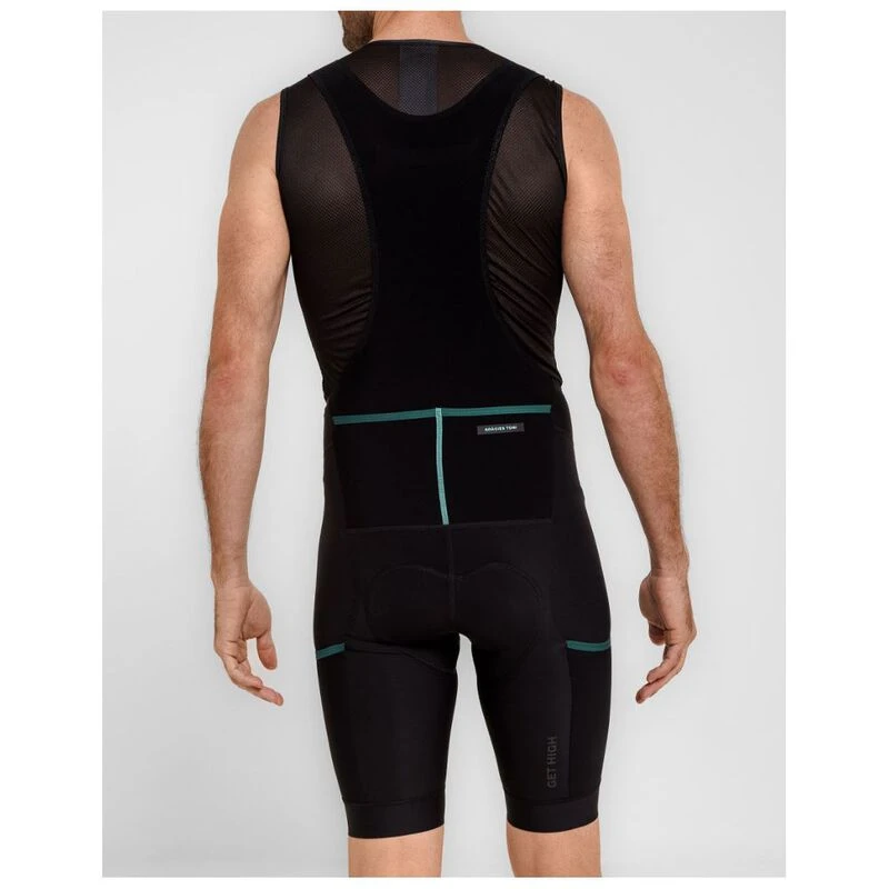 Parietti Mens Freeride Cargo Bib Shorts (Black) | Sportpursuit.com