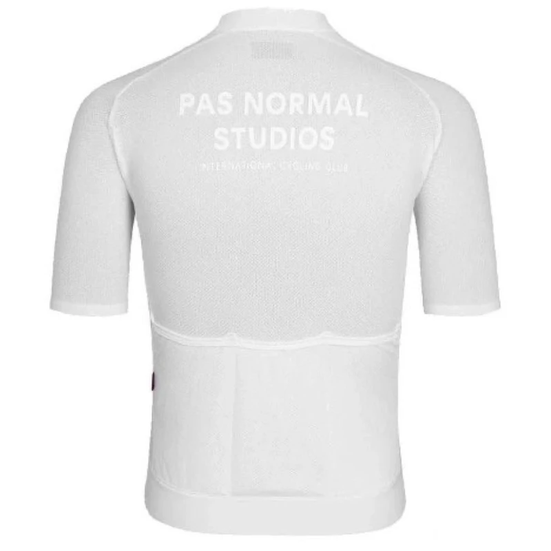 PasNormalStudios Mens Solitude Mesh Cycling Jersey (White) | Sportpurs