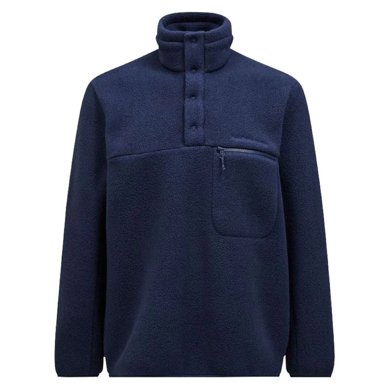 Peak Performance Mens Fleece Snap Pullover (Blue Shadow) | Sportpursui