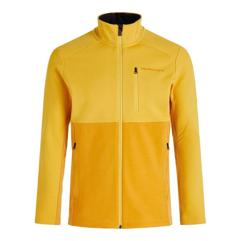 PeakPerformance Mens Vertical Jacket (Yellow) | Sportpursuit.com