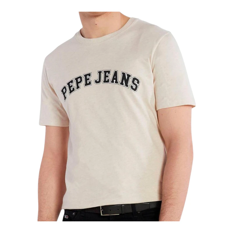 Pepe Jeans Tee-shirt Clement Homme (Beige) | privatesportshop.fr
