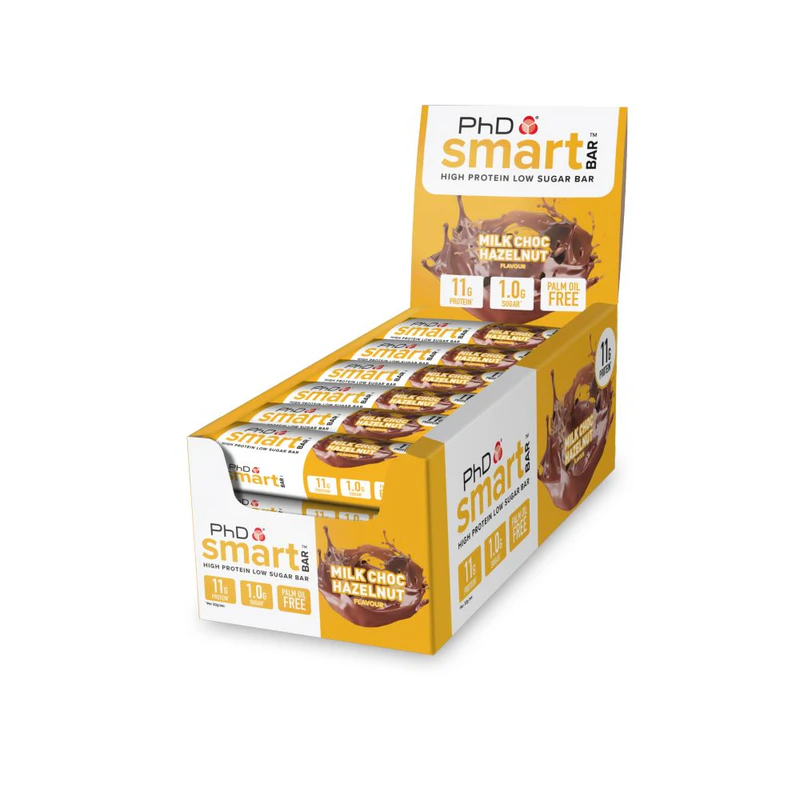 PhD Smart Bar (Milk Choc Hazelnut - 24 x 32g - Short Dated) | Sportpur