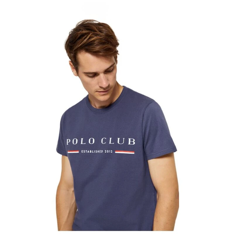 Polo Club Mens Iconic Title T-Shirt (Denim Blue) | Sportpursuit.com