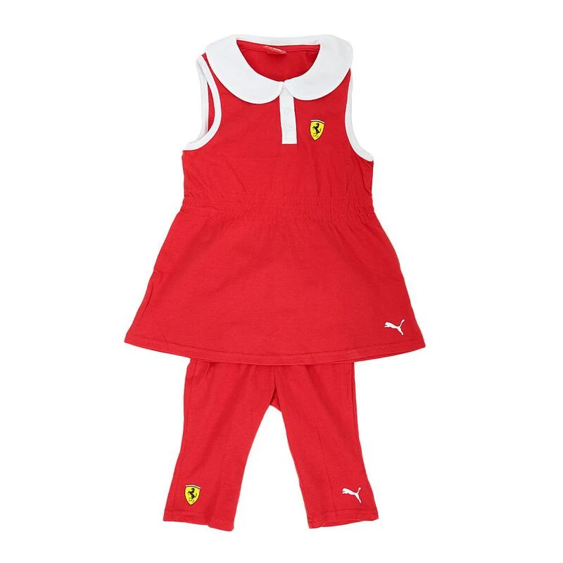 Puma Girls Scuderia Ferrari Clothing Set (Red) | Sportpursuit.com