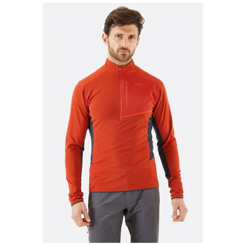 Rab Mens Syncrino Light Merino Blend Pullover (Red Clay) | Sportpursui