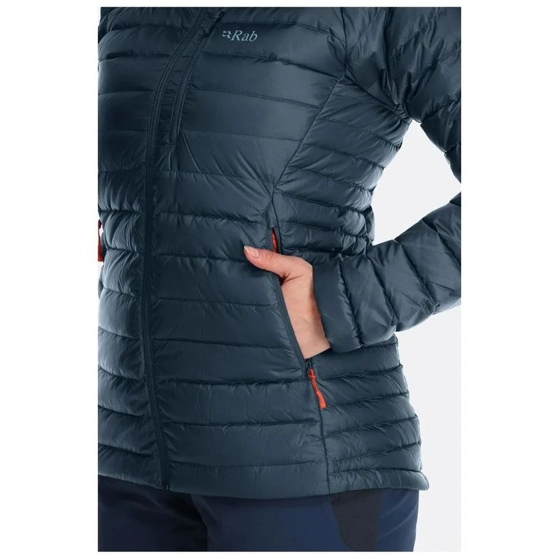 Rab Womens Microlight Alpine Long Jacket (Orion Blue) | Sportpursuit.c