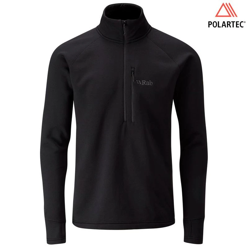 Rab Mens Power Stretch Pro Pullover (Black) | Sportpursuit.com