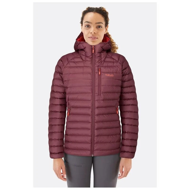 Rab Womens Microlight Alpine Long Parka Jacket (Deep Heather) | Sportp