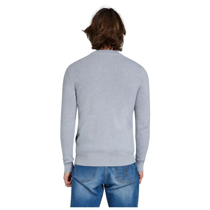 RagingBull Mens Knitted Baseball Pullover (Grey Marl) | Sportpursuit.c