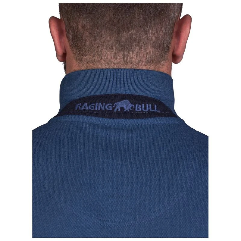 Raging Bull Mens Classic Organic Polo (Denim Blue) | Sportpursuit.com