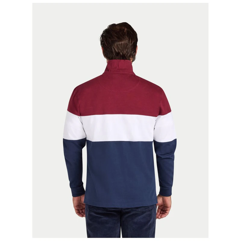 Raging Bull Pull Cut & Sew Quarter Zip Homme (Bleu Marine/Rouge) | pri