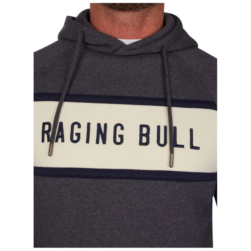 Raging Bull Mens Contrast Panel Hoody (Charcoal) | Sportpursuit.com