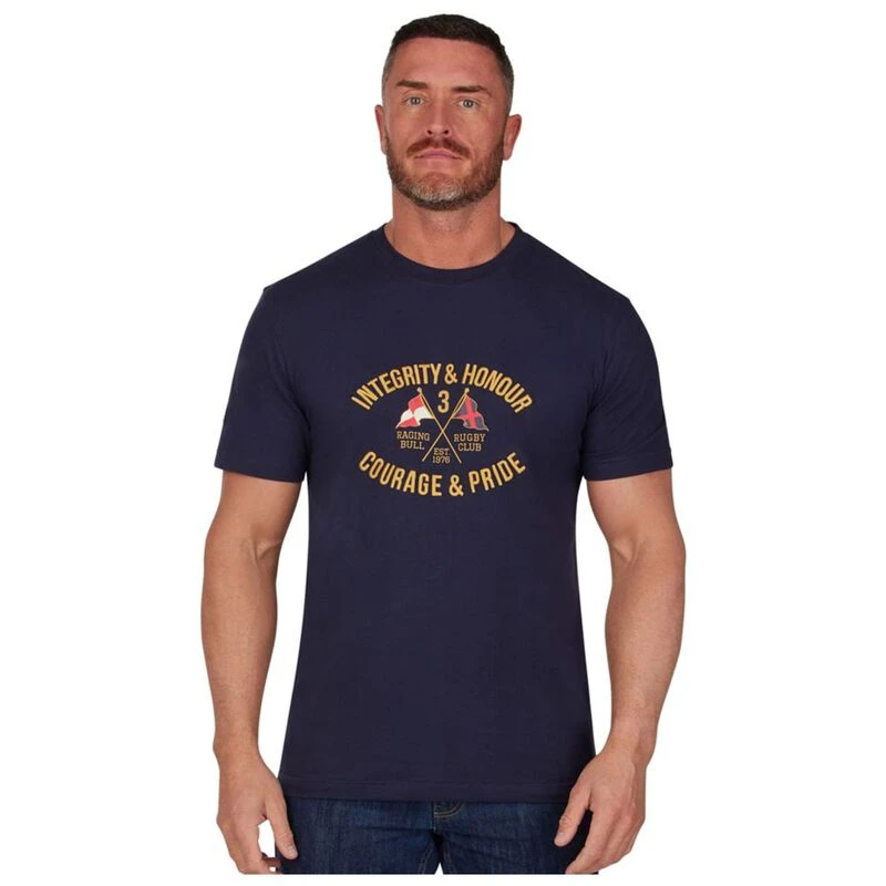 Raging Bull Mens Integrity Flag T-Shirt (Navy) | Sportpursuit.com