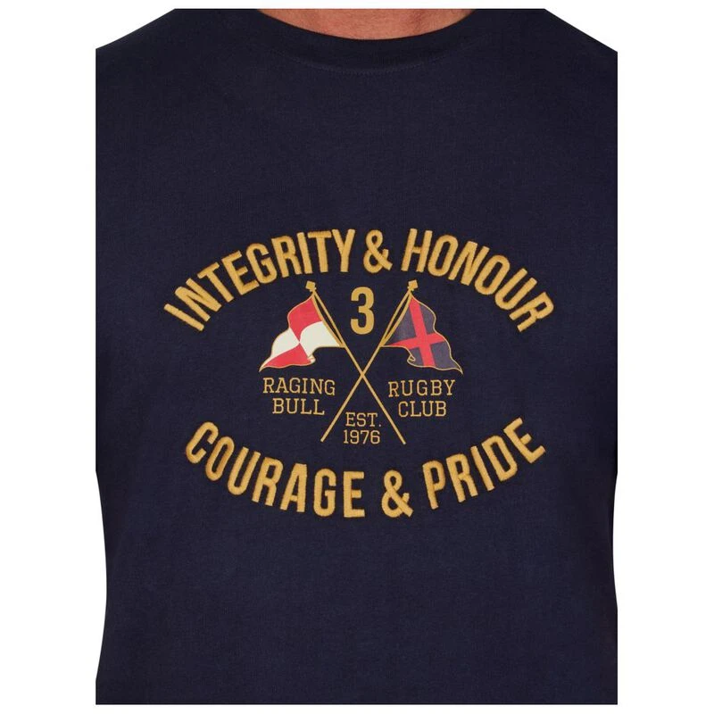 Raging Bull Mens Integrity Flag T-Shirt (Navy) | Sportpursuit.com