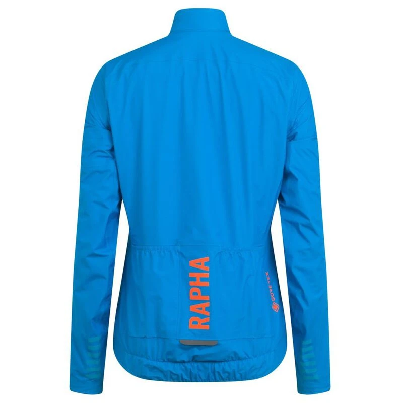 Rapha Womens Pro Team Insulated GORE-TEX Rain Jacket (Blue/Orange) | S