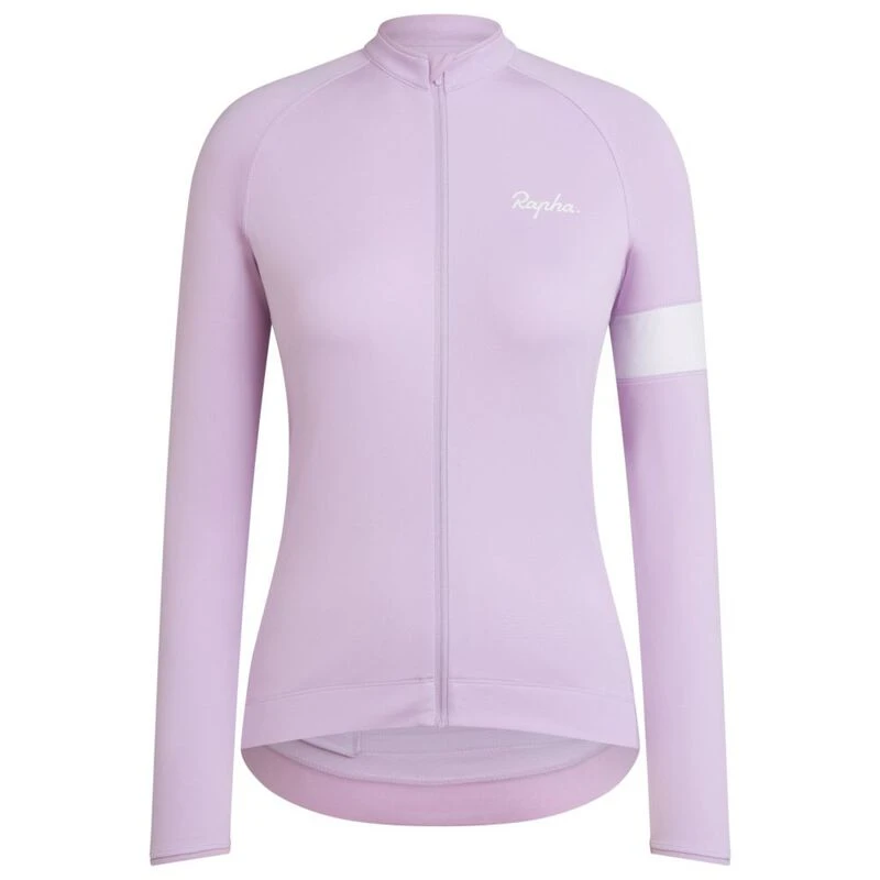Rapha Womens Core Long Sleeve Jersey (Lilac/White) | Sportpursuit.com