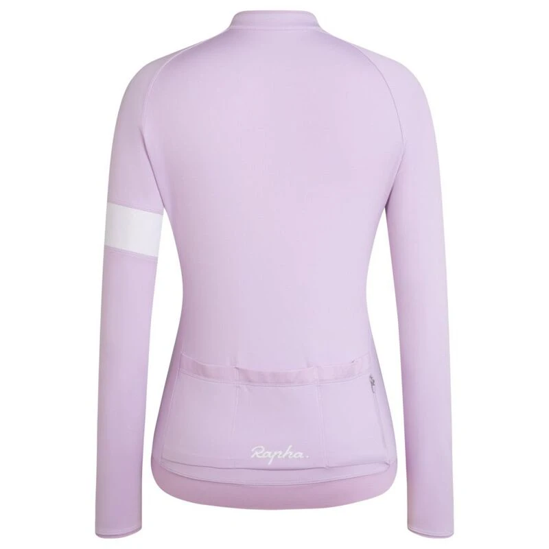 Rapha Womens Core Long Sleeve Jersey (Lilac/White) | Sportpursuit.com