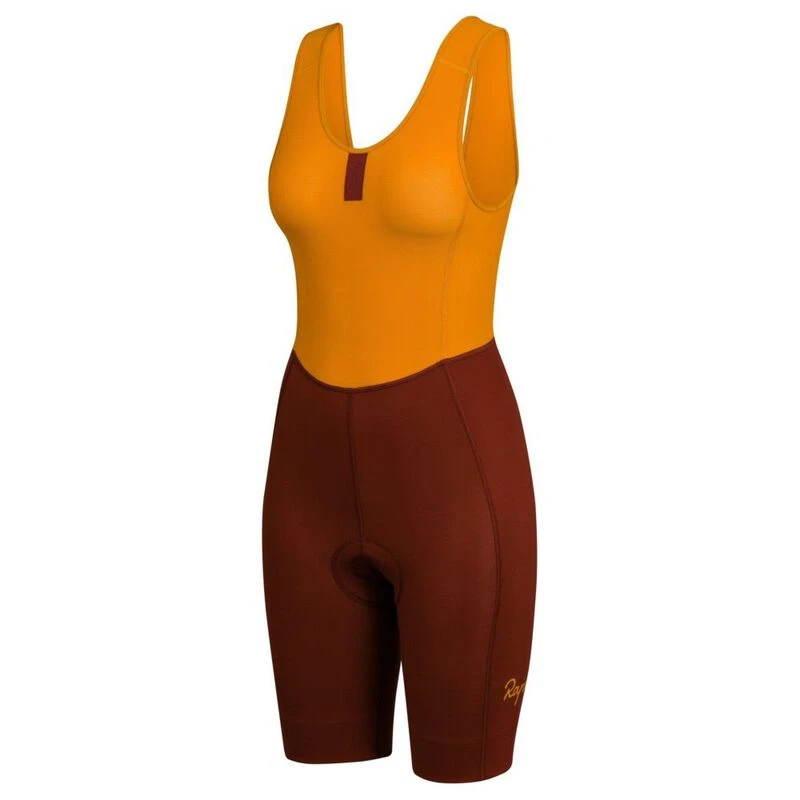 Rapha Womens Classic Bib Shorts (Brick/Mustard) | Sportpursuit.com