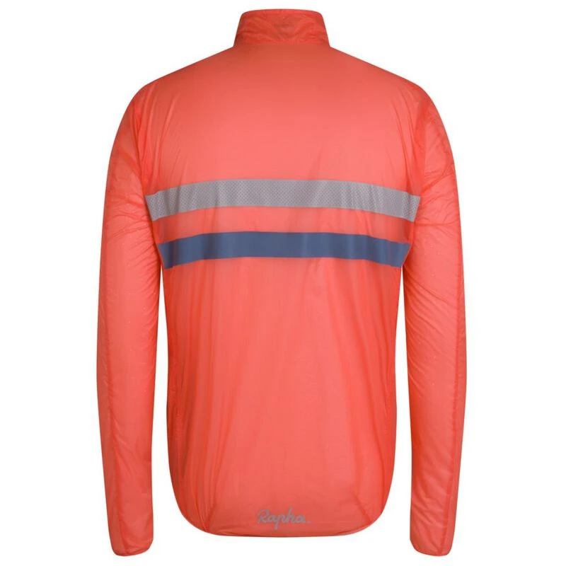 Rapha Mens Brevet Flyweight Jacket (Peach/Blue) | Sportpursuit.com