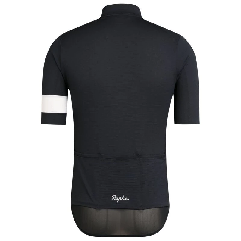 Rapha Mens Classic Flyweight Jersey (Black/White) | Sportpursuit.com
