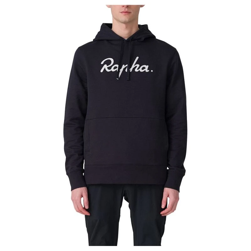 Rapha Mens Logo Hoody (Black/White) | Sportpursuit.com